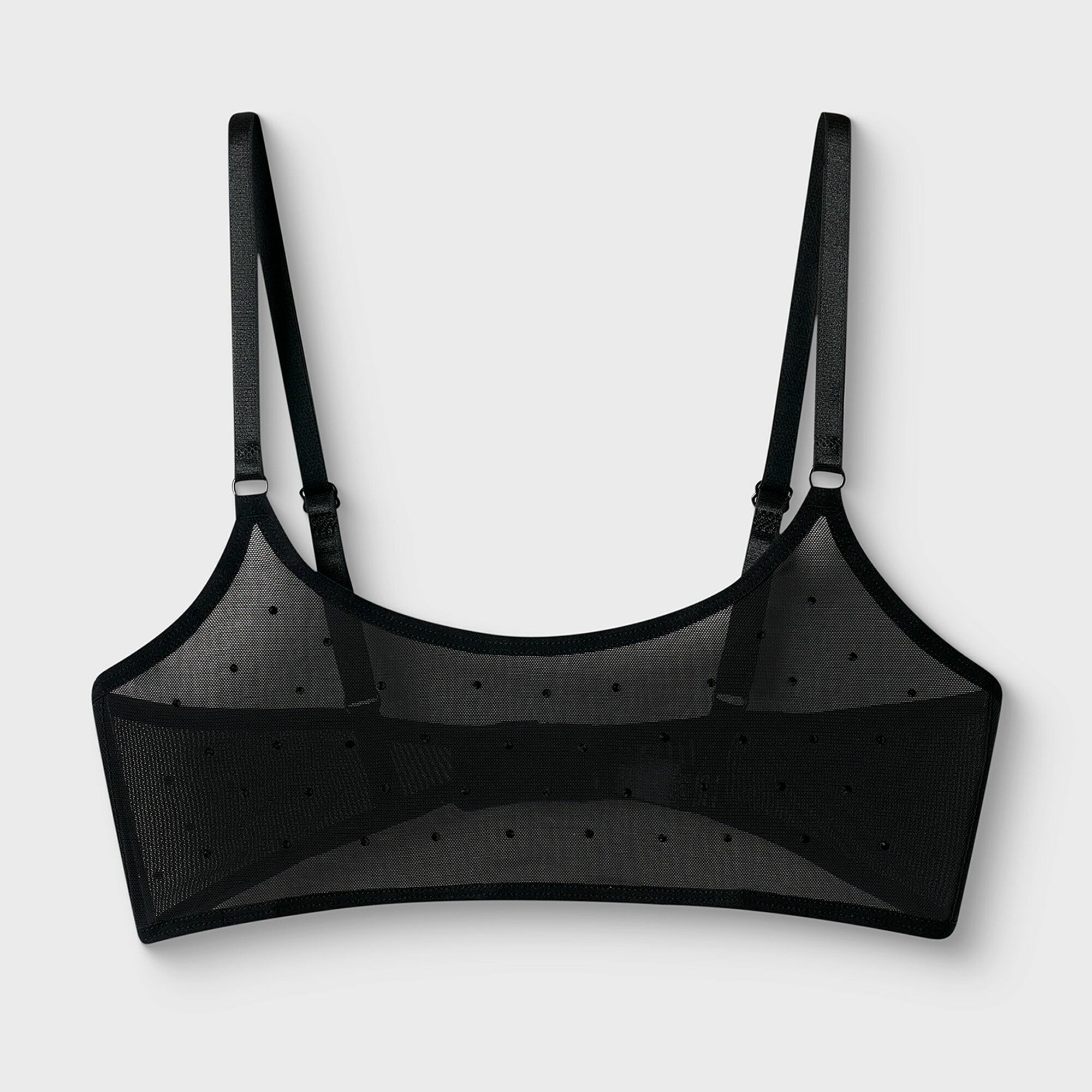 Бюстгальтер-бра, р. M, со стразами, полиамид/эластан К, сетка, черный, Liset, Kuchenland
