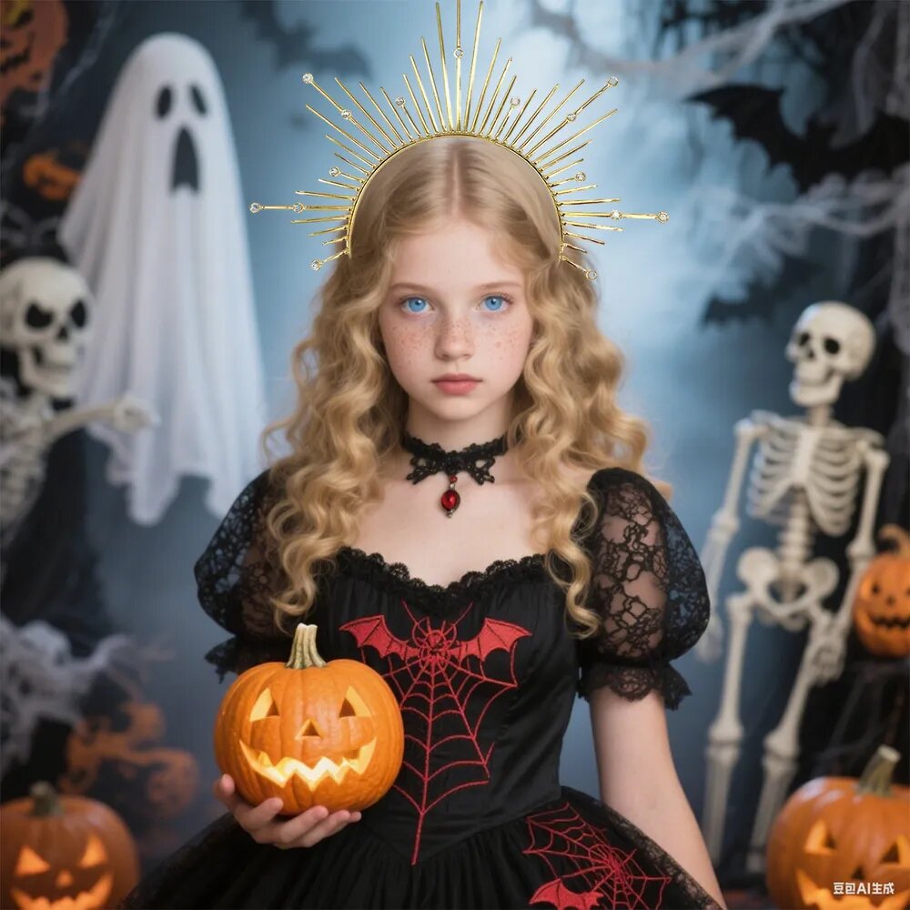 Ободок с нимбом для женщин в стиле святой