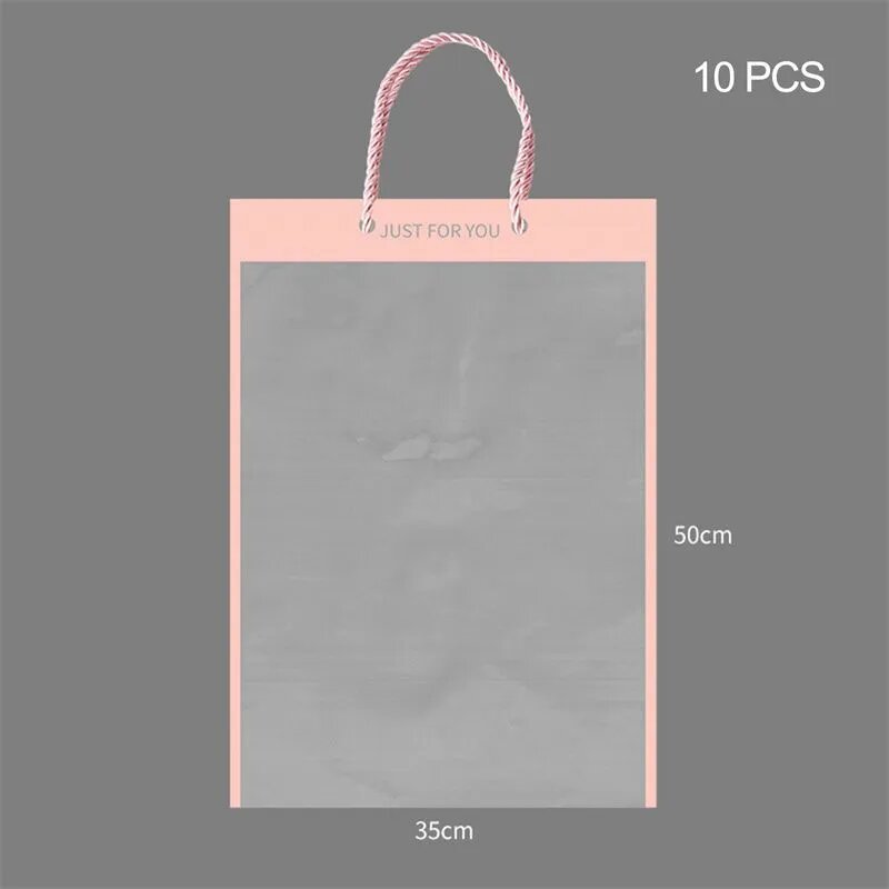 Прозрачный подарочный пакет с цветочным рисунком