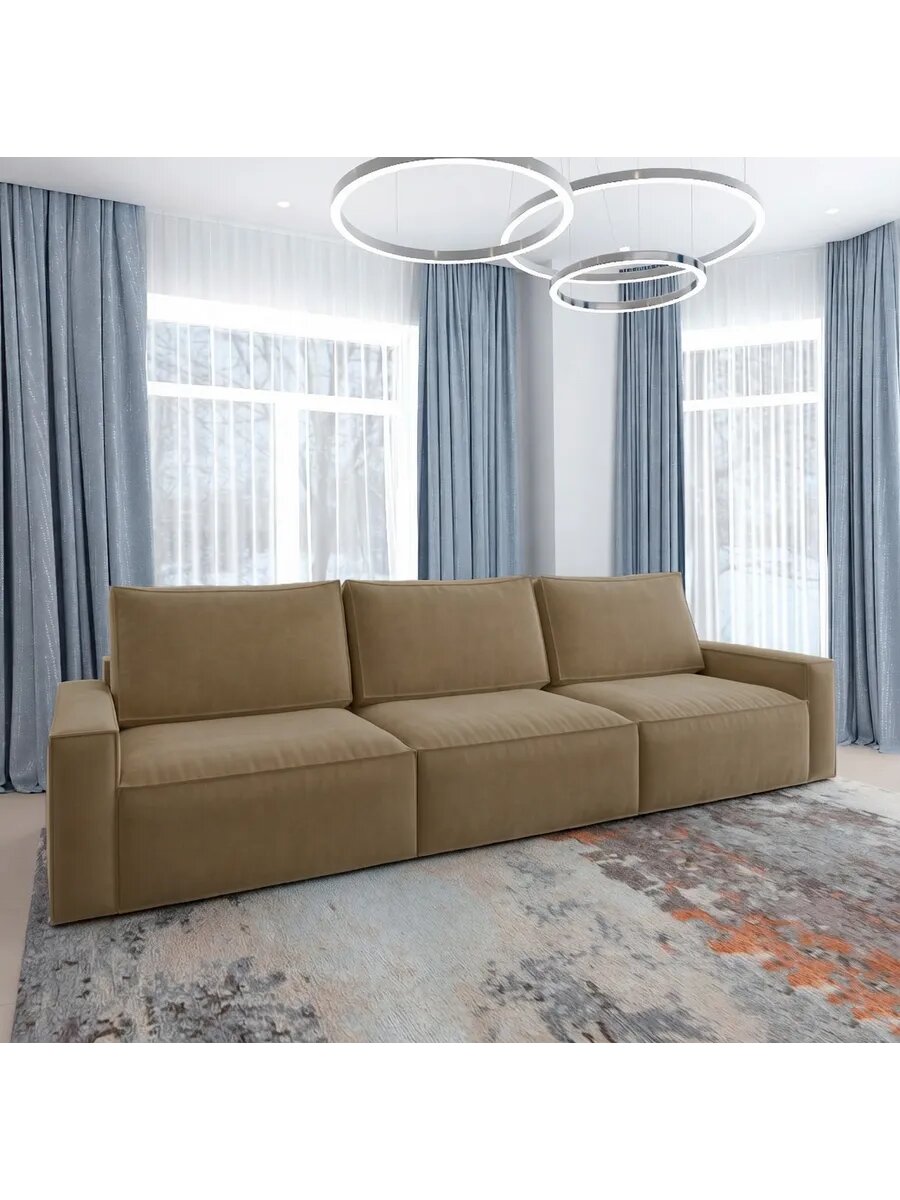 Диван КМК ортопедический в стиле лофт, раскладной, с ящиком, для гостиной