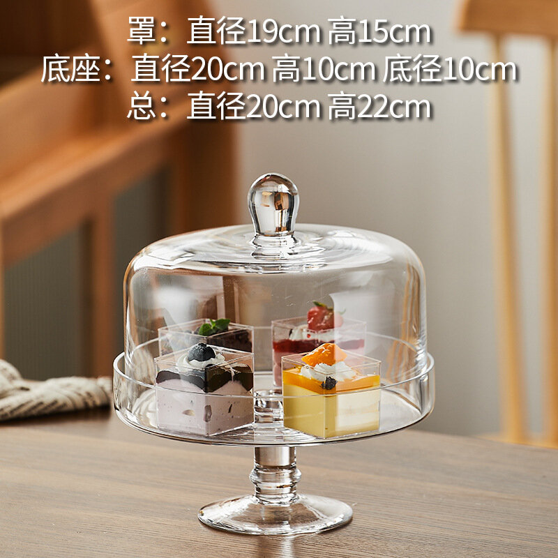 Молекулярная гастрономия: высокая стеклянная крышка для торта в европейском стиле, тарелка для фруктовых десертов в китайском ресторане, крышка для десертов на шведском столе с крышкой.