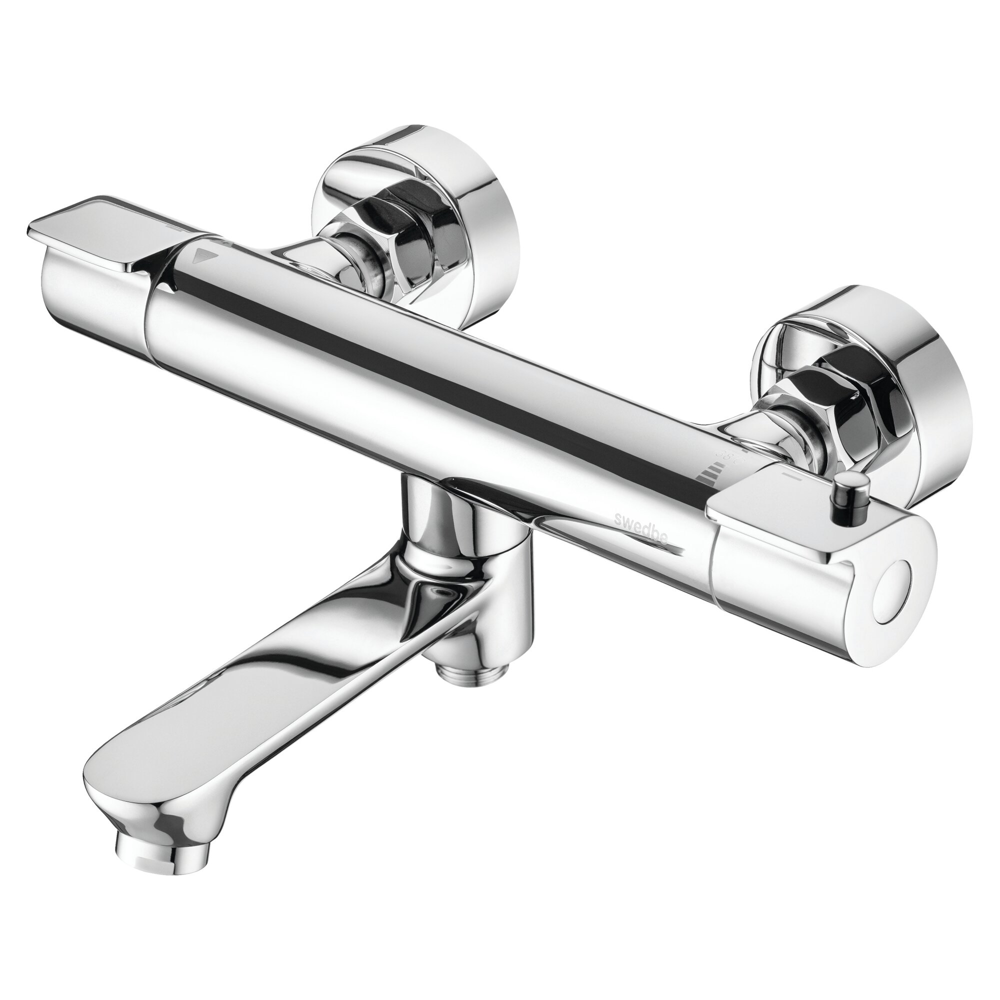 Смеситель термостатический для ванны с поворотным изливом Swedbe
