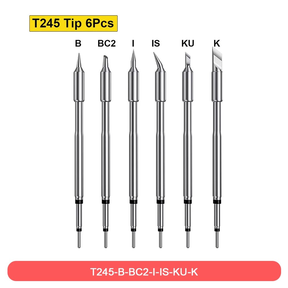 Наконечники для паяльника T245, 6 шт.
