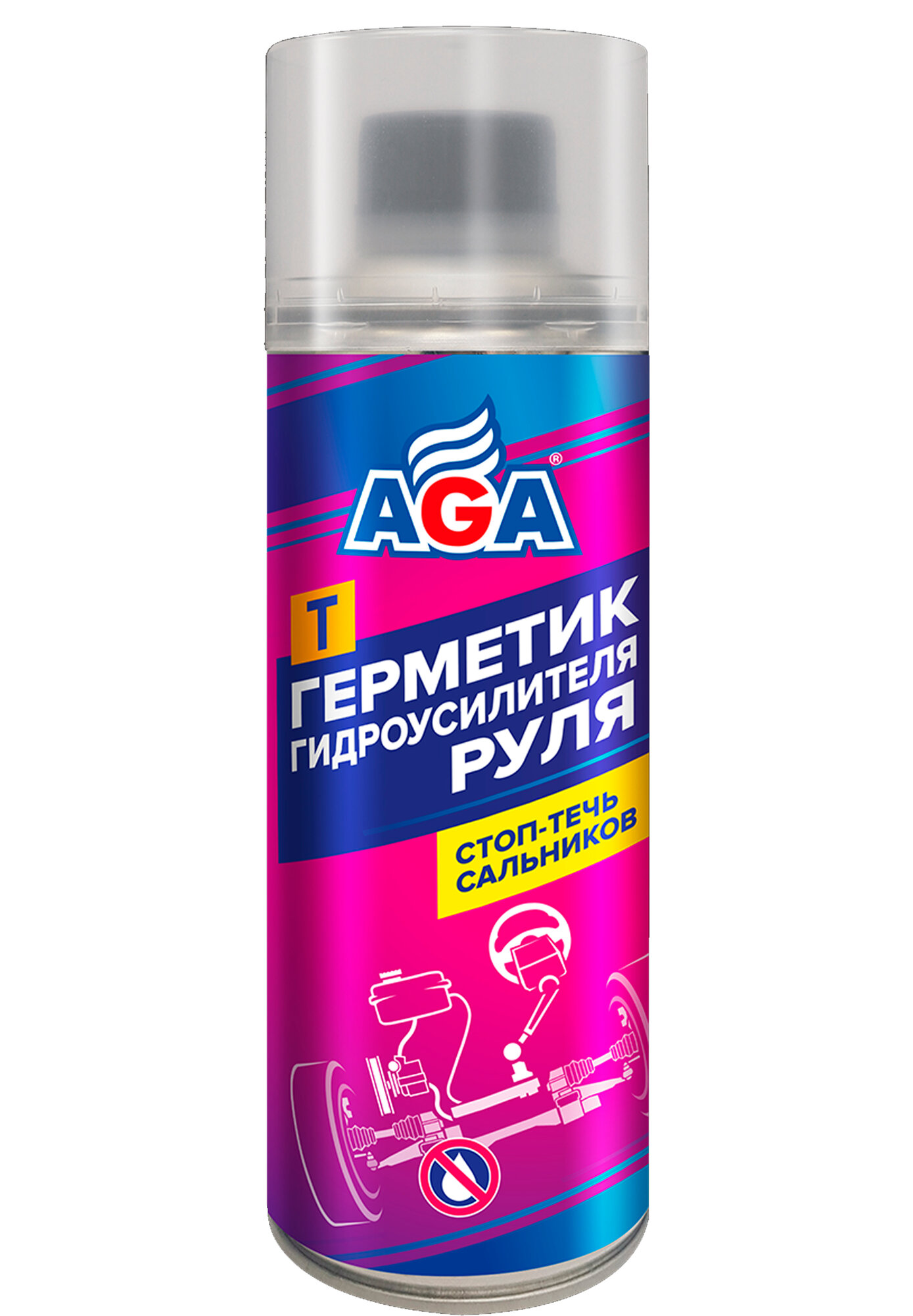 Герметик гидроусилителя руля AGA "Стоп-течь сальников", флакон, 335 мл. — фото 1