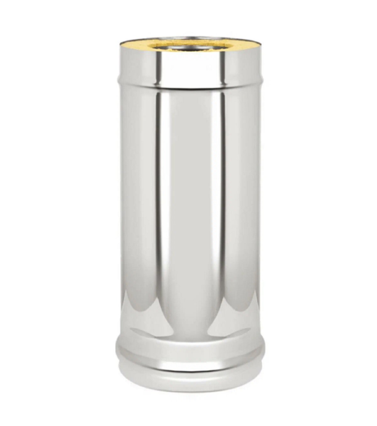 Сэндвич-труба Нерж+Нерж сталь (AISI 430 0,5мм), L-0,5м (100x200)