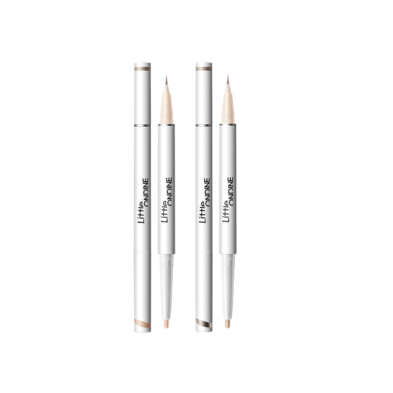 Кисть для макияжа женская LittleOndine 5699852 двойная, 3D-эффект, 2 в 1