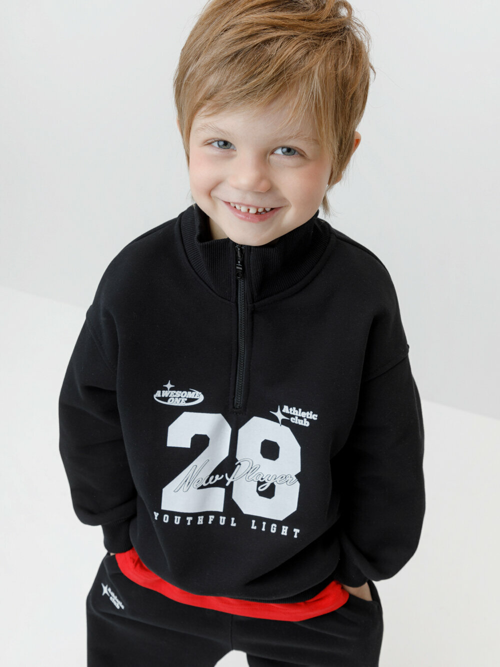 Джемпер свободный для мальчика, хлопок