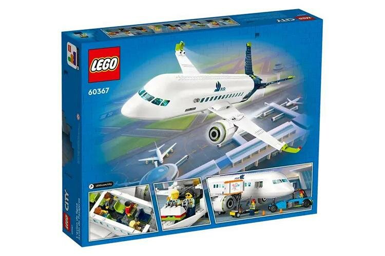 Конструктор набор пассажирский самолёт унисекс LEGO City 60367 пластиковый