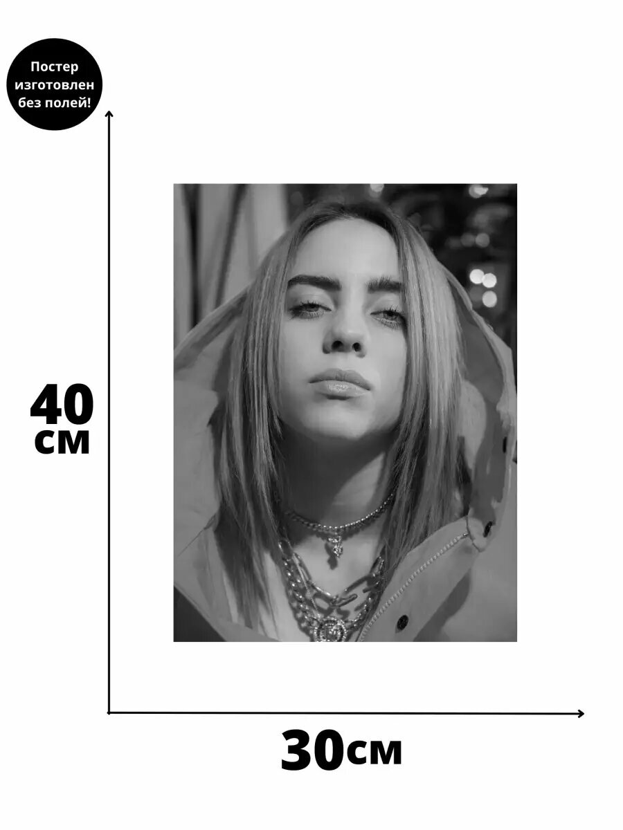 Постер Билли Айлиш в тубусе без рамы