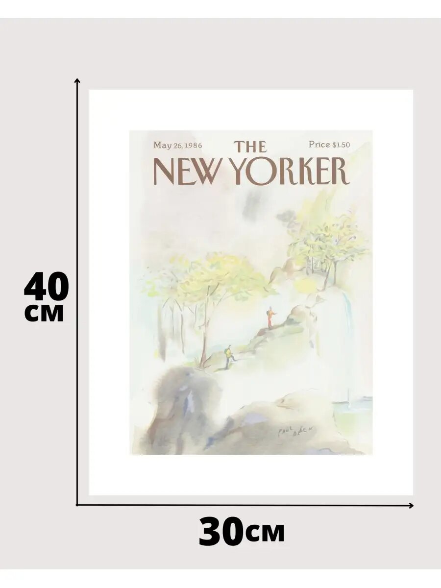 Постер Нью Йоркер май New Yorker, 30 x 40 см (с полями), бумага, без рамы
