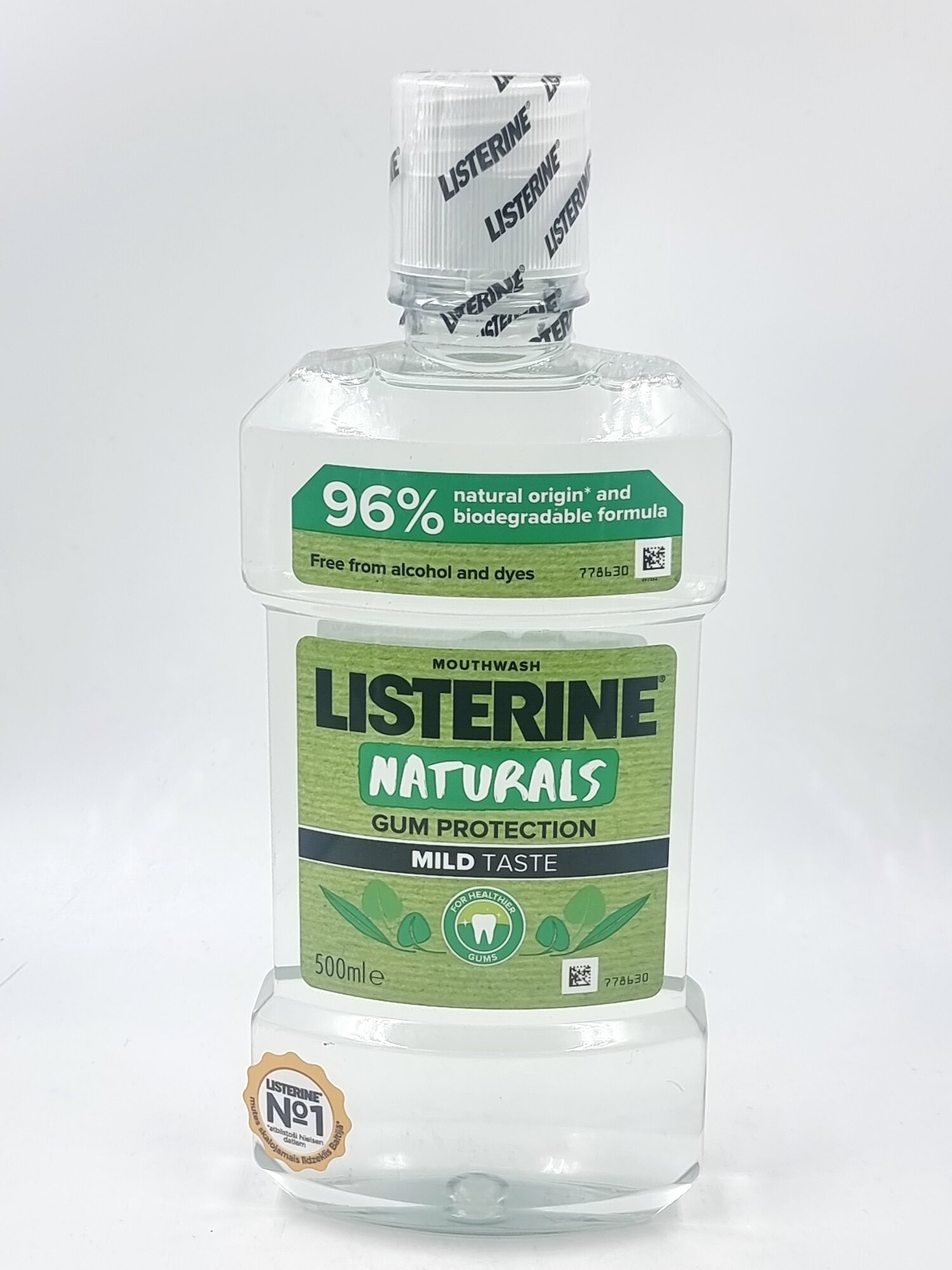 Ополаскиватель для полоскания рта Listerine с эфирными маслами без фтора и спирта 500 мл (Из Финлянии)