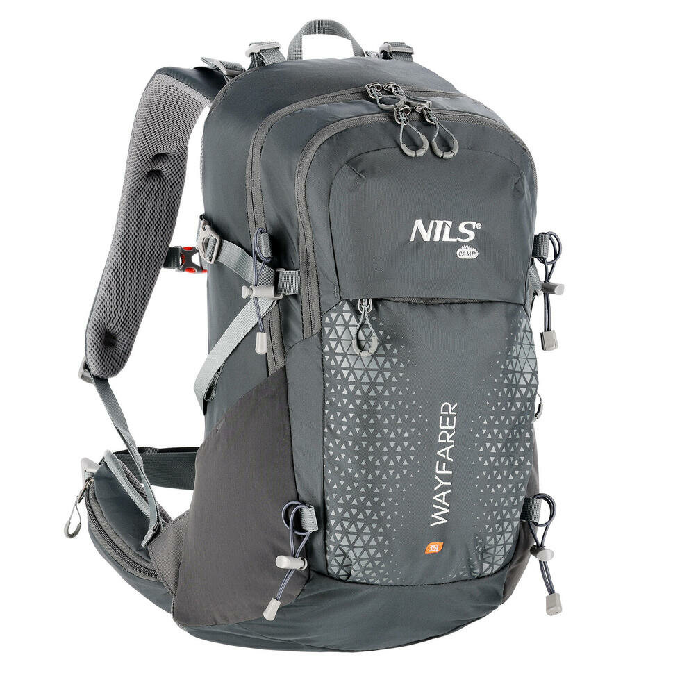 Decathlon Рюкзак для пеших походов Wayfarer, NC1925 Nils Camp, 35 л, Серо-оранжевый