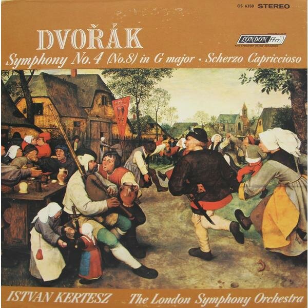 Винтажная виниловая пластинка DVORAK - SYMPHONY № 4 (№ 8) IN G MAJOR, SCHERZO CAPRICCIOSO (THE LONDON SYMPHONY ORCHESTRA)