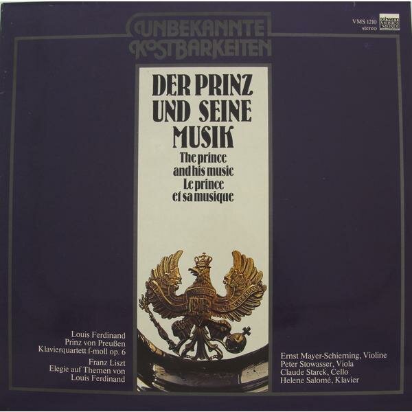 Винтажная виниловая пластинка DER PRINZ UND SEINE MUSIK (HELENE SALOME, ERNST MAYER-SCHIERNING, PETER STOWASSER, CLAUDE STARCK)