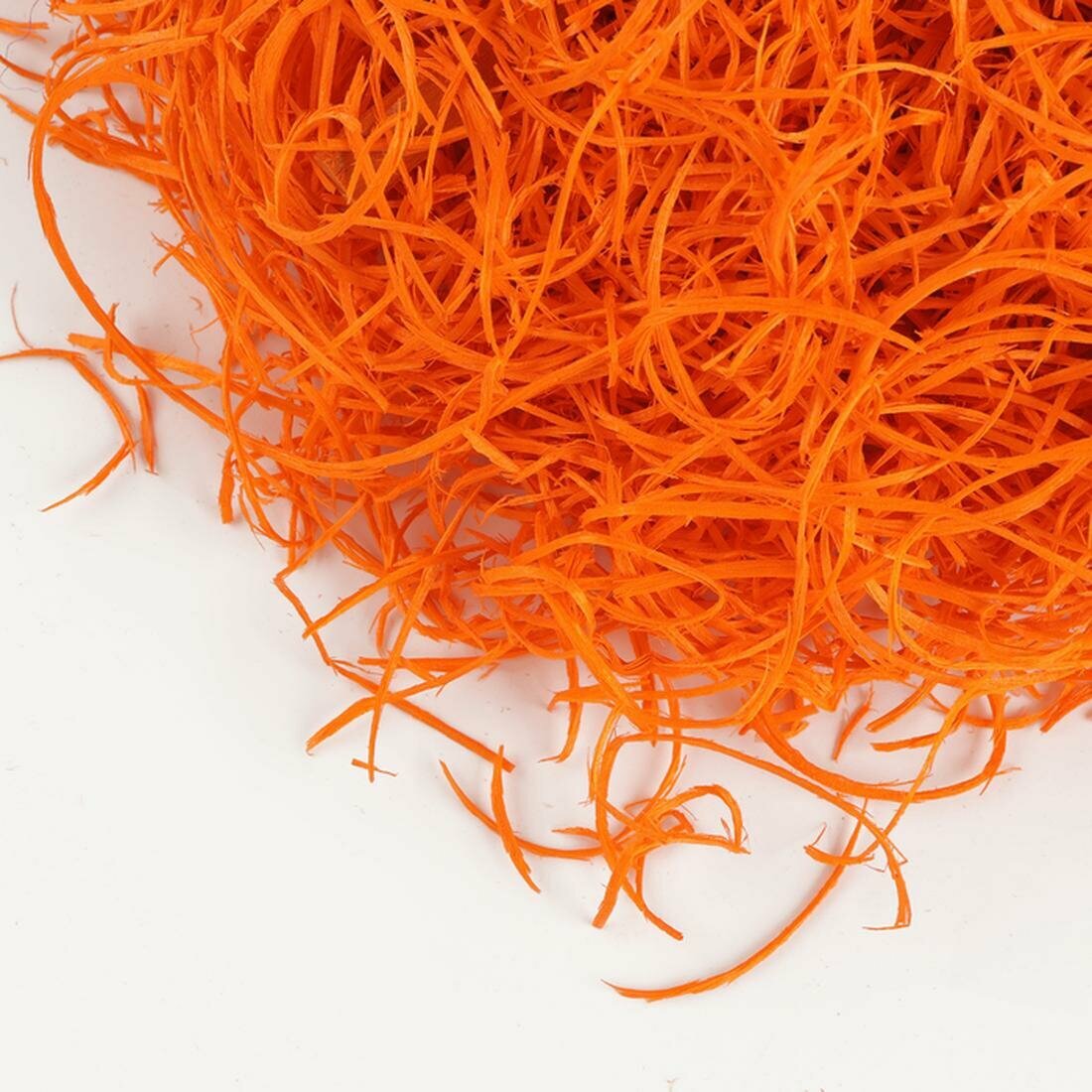 Наполнитель для декора в коробку «Сено», 100 гр, цвет оранжевый