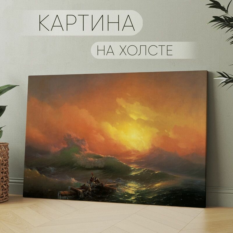 Картина на холсте Айвазовский - Девятый вал 20х30 см
