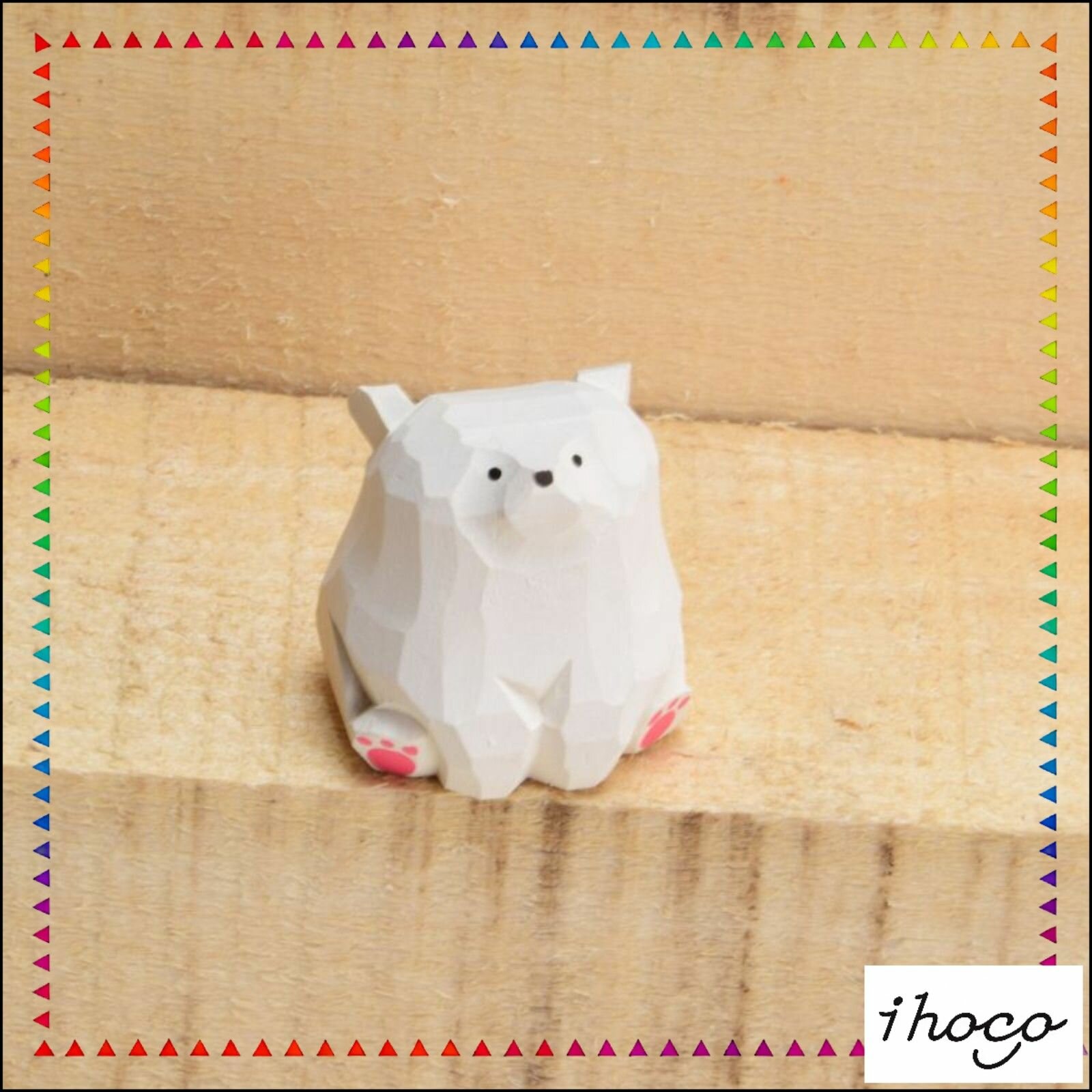 Эксклюзивный медведь из дерева 3,5 на 3 см