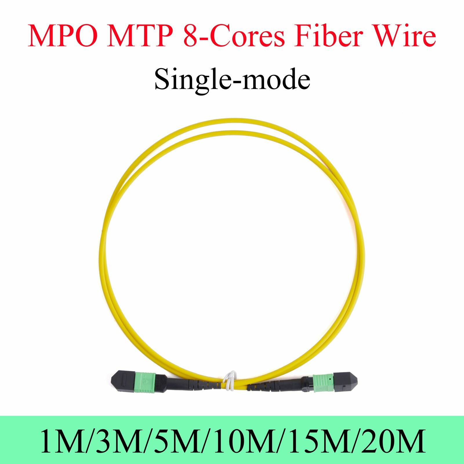 Кабель для интернет-соединения MPO/MPO, 15 м, оранжевый