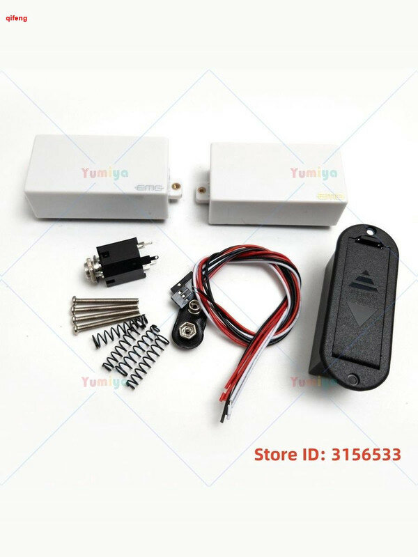 Активный звукосниматель EMG Звукосниматели для электрогитары Humbucker 9V Аккумуляторный источник питания Белые аксессуары для гитары