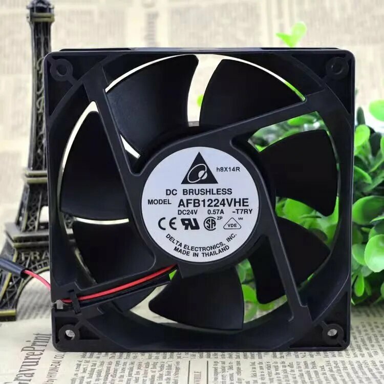 AFB1224VHE 24V 0.57A 2 Pin 120*120*38mm Вентилятор охлаждения инвертора с двумя шариками