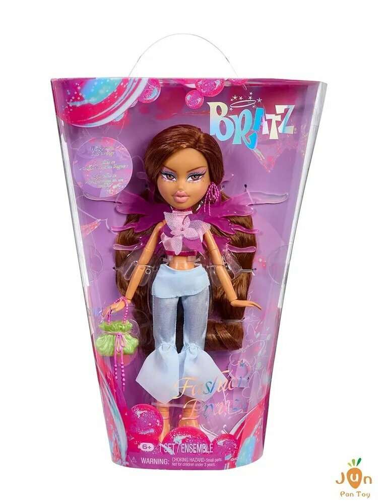 MGA Bratz Fashion Pixiez Yasmin / игрушки для девочек, кукла Братц Ясмин, в ярких костюмах и с крыльями, подходит для детей от 6 лет и старше