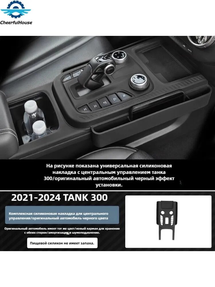 Чехол на элемент салона автомобиля для TANK 300 (2021-2024) из черного силикона