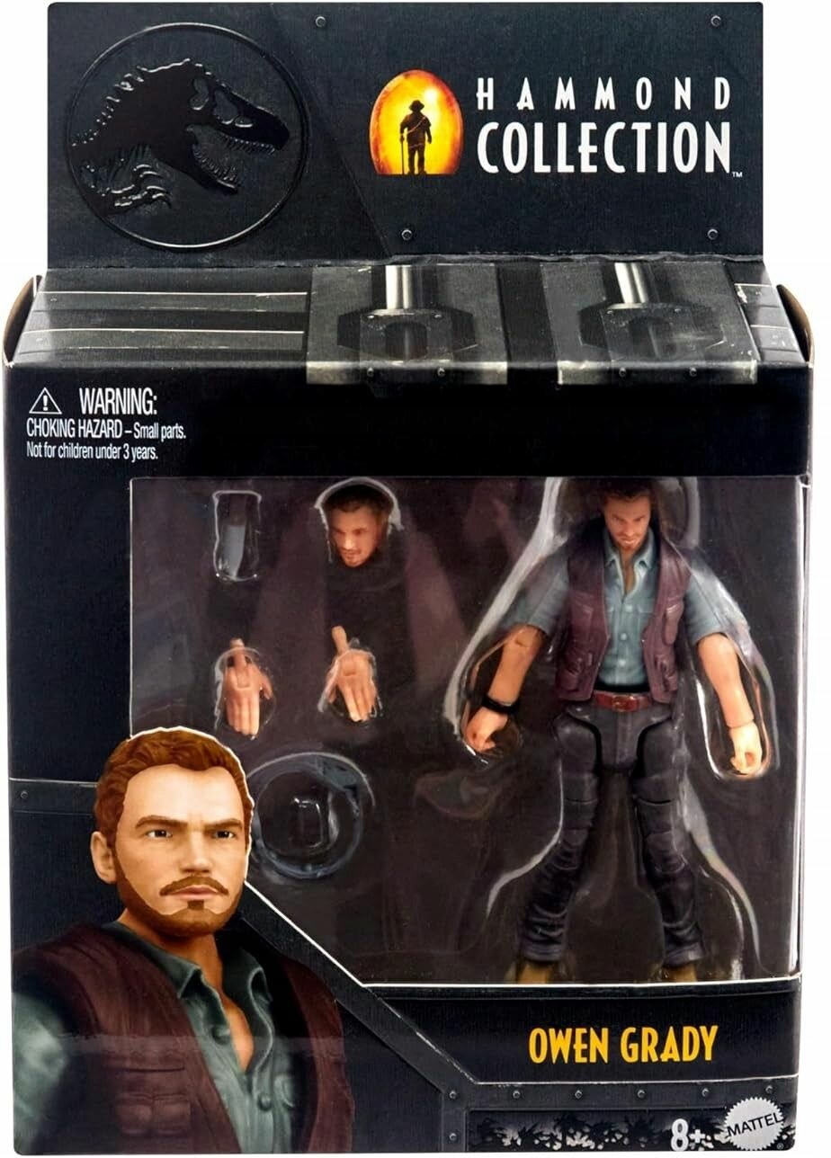 Фигурка Оуэна Грейди Mattel Jurassic World Hammond Collection - Фигурка Оуэна Грейди, "Мир юрского периода" -HTV60