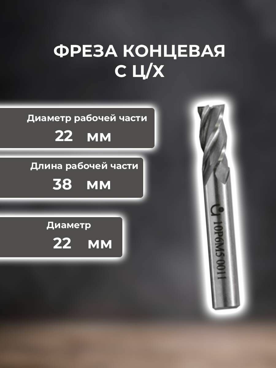 Фреза концевая с ц/х ф22.0 z6