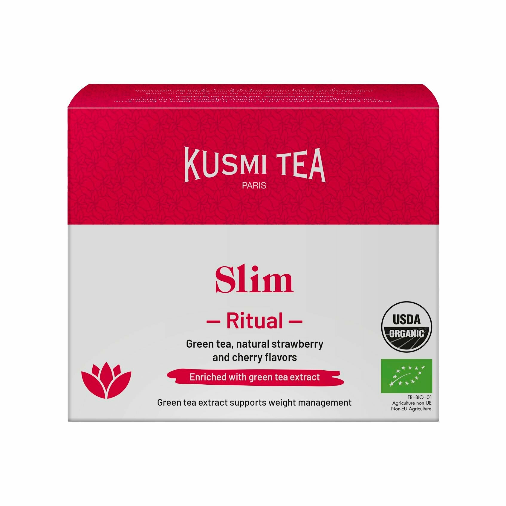 Чай зелёный для похудения с клубникой и вишней SLIM Organic