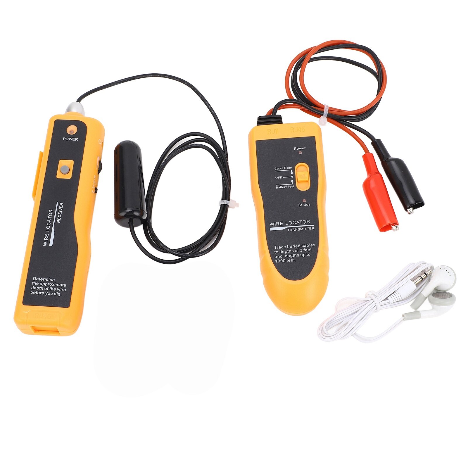Детектор проводов Подземный кабель Локатор проводов Многоцелевой поиск скрытой проводки с наушниками