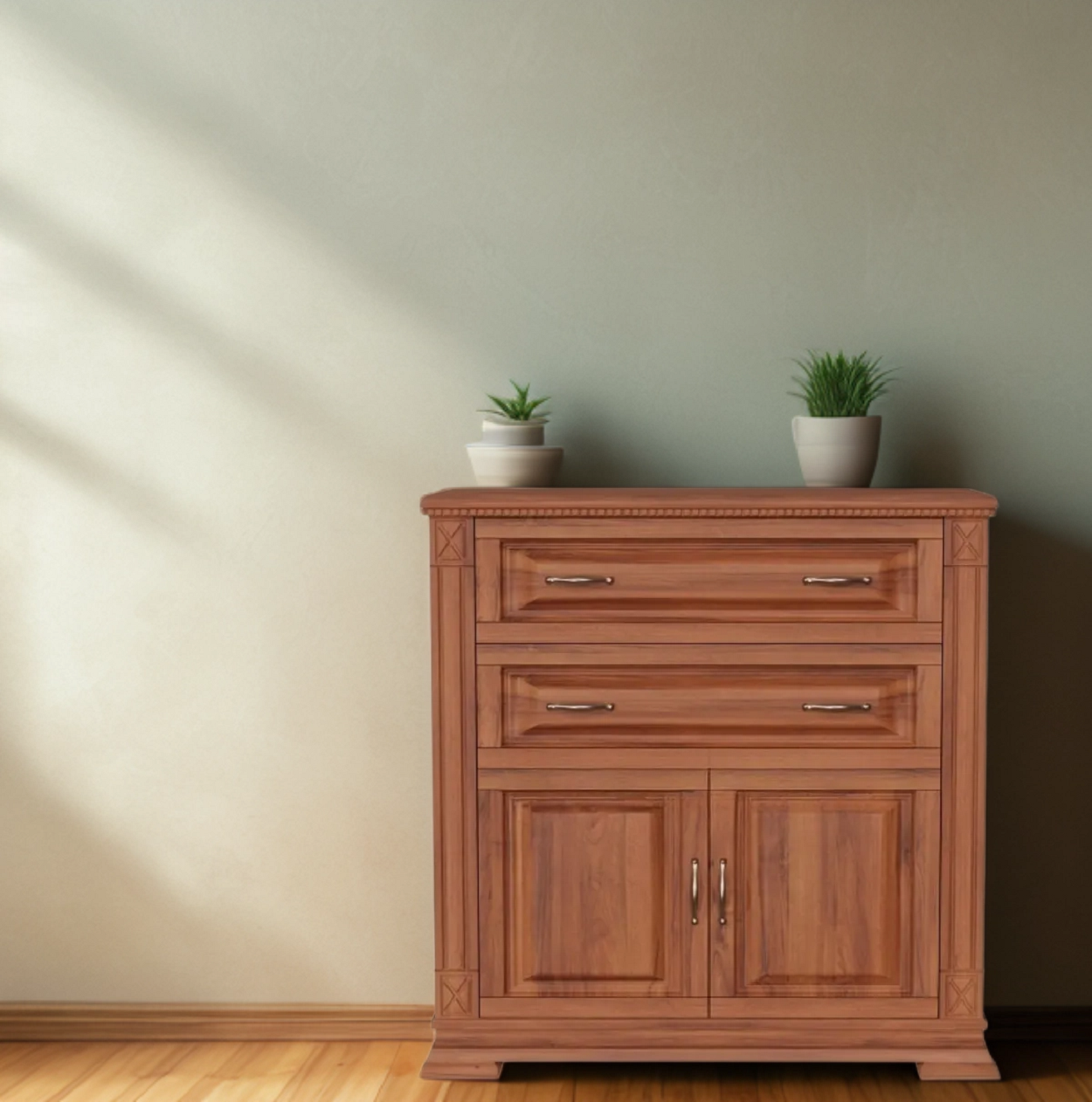 Комод для хранения вещей из массива сосны ммк-древ Верди 206, 90x45x90 дуб 2