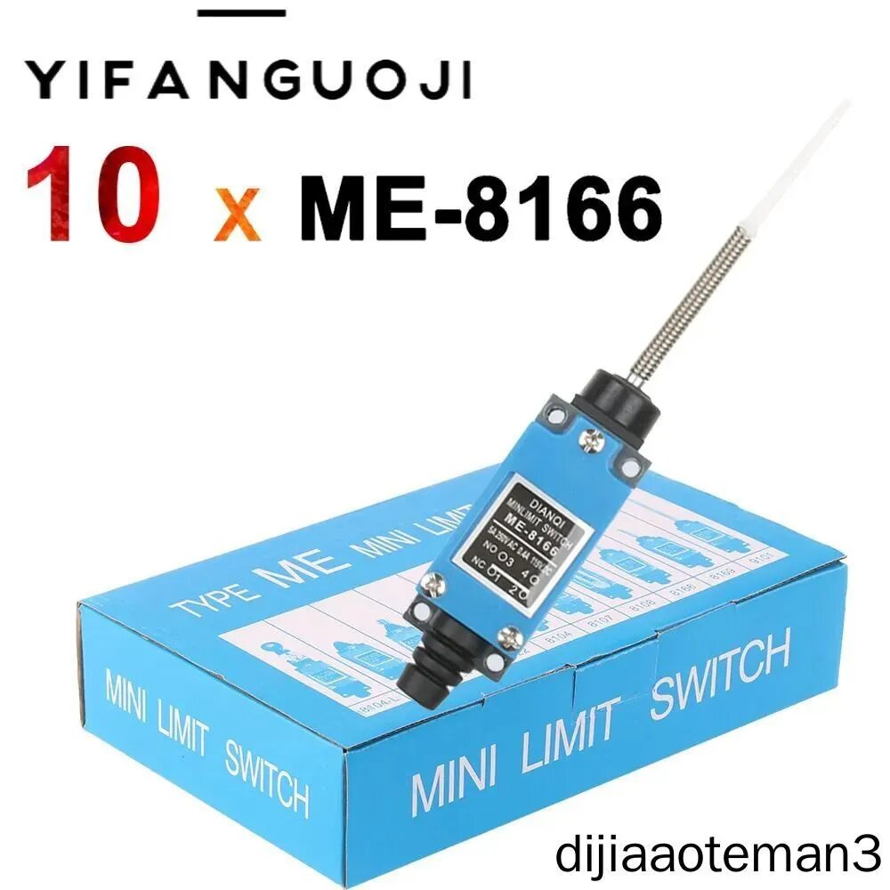 10 кусочков Концевой выключатель ME-8166 Поворотные регулируемые роликовые мини-концевые выключатели TZ-8166 AC250V 5A 1NO 1NC