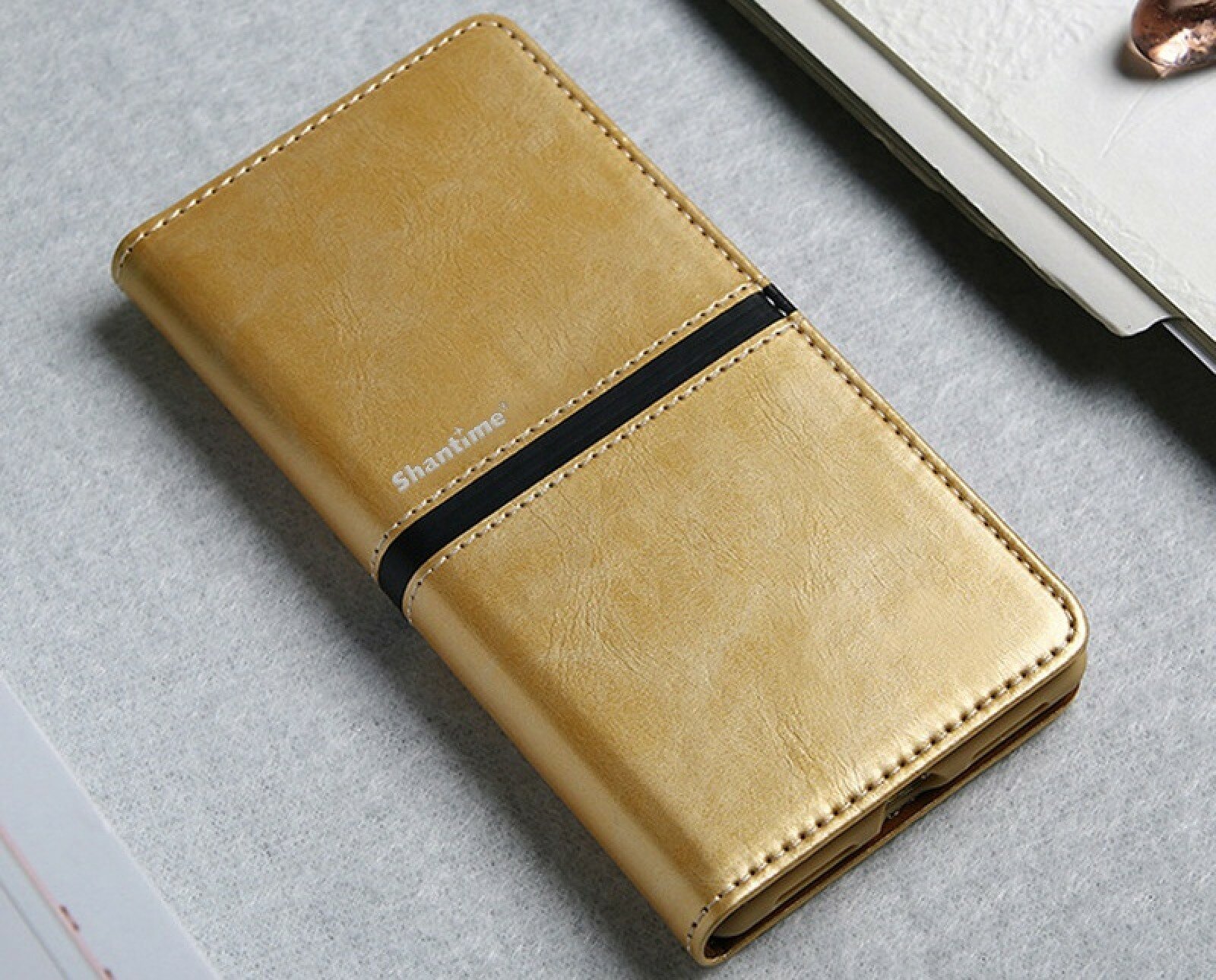 Чехол-книжка MyPads Una Fitto для Samsung Galaxy A6+ Plus SM-A605F из водоотталкивающей эко-кожи с металлической основой