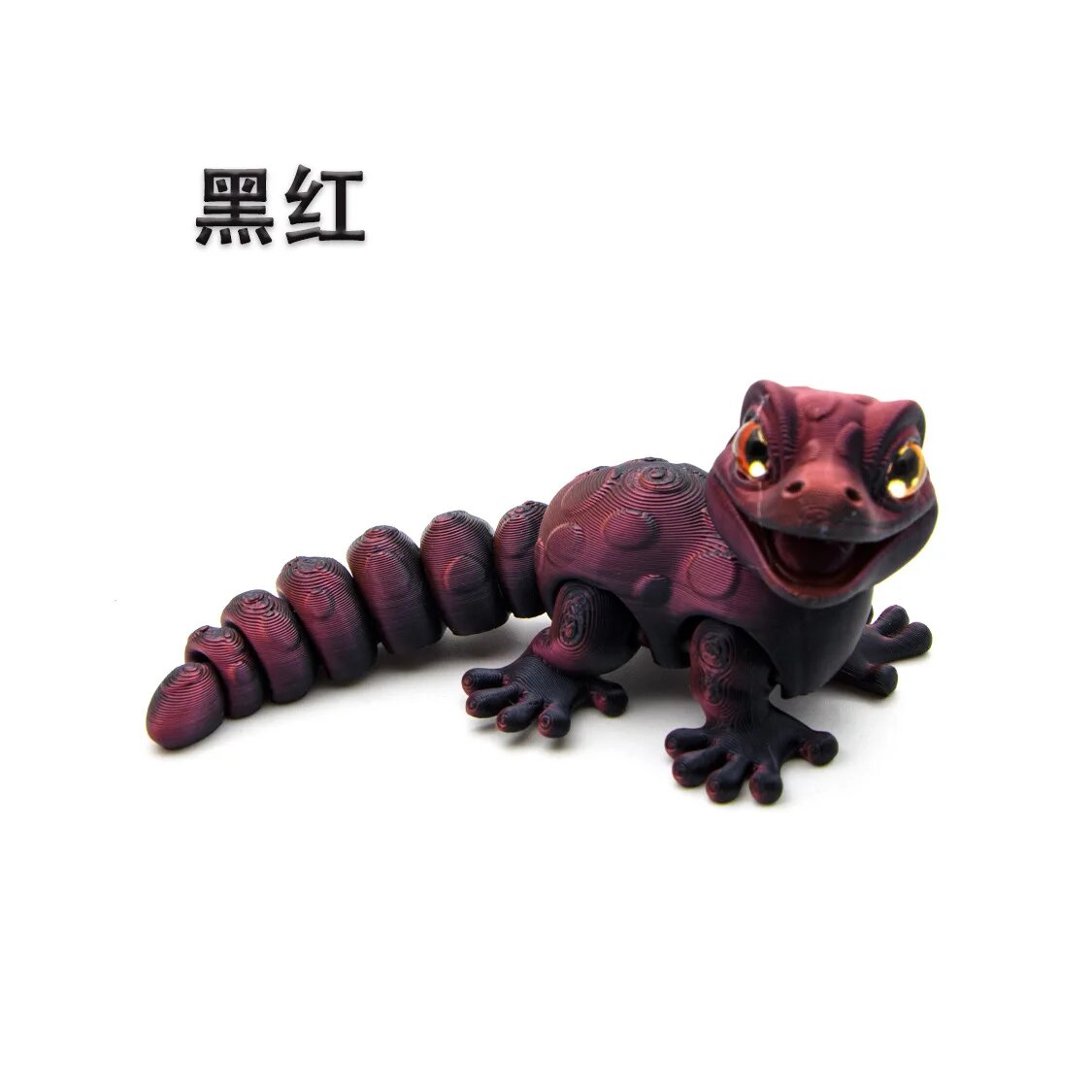 MOONBIFFY 3D Фигурки Хамелеонов Black and red 10.5cm