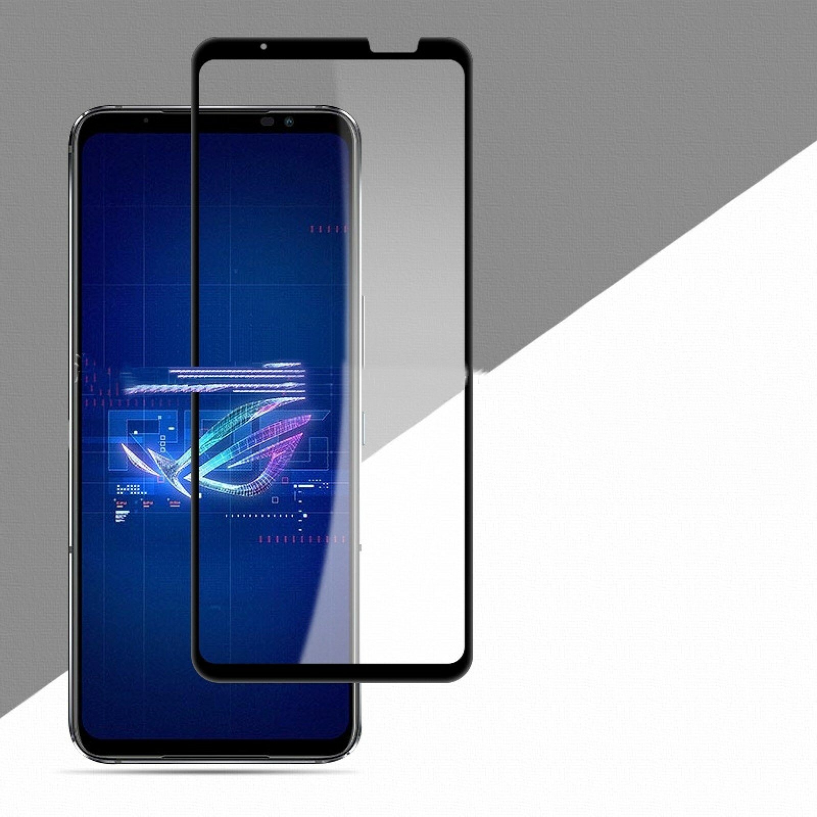 Защитное стекло MyPads 5D Forti Glass для Asus ROG Phone 6 и Phone 6D с олеофобным покрытием
