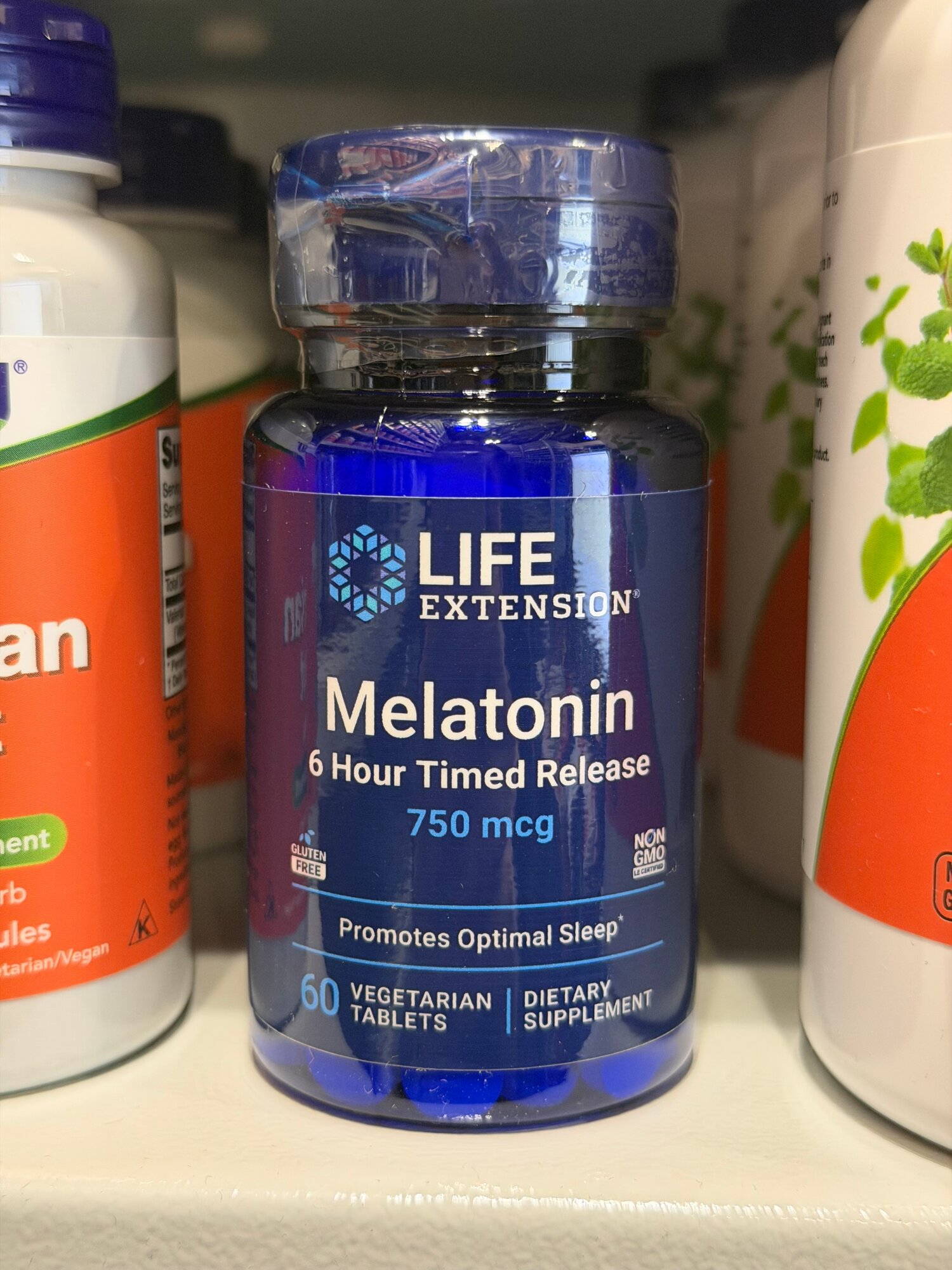 Melatonin 750 mcg, 6 hour timed release 60 таблеток