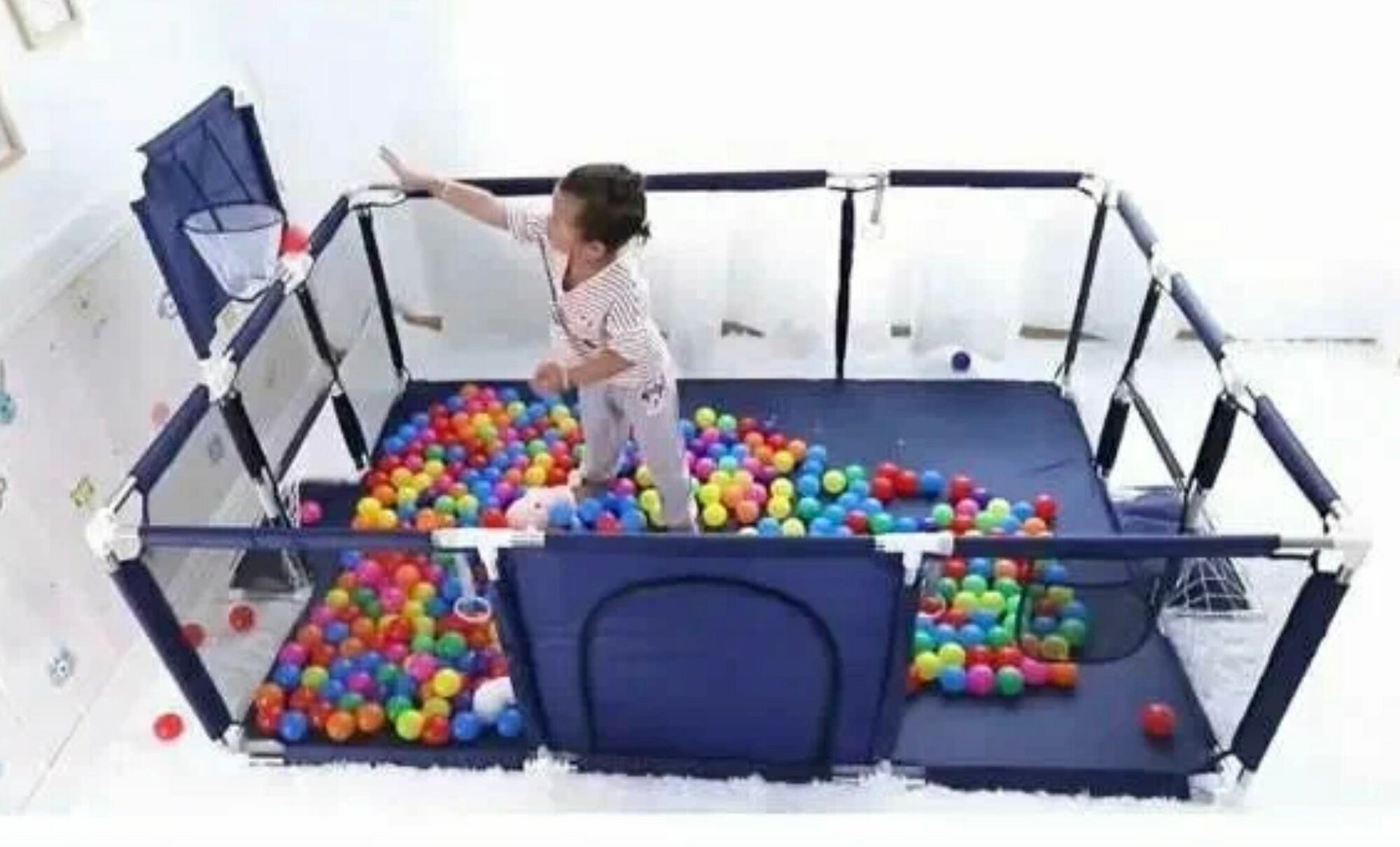 Детский манеж, складной, прямоугольный, с калиткой, для детей до 30 кг, 235 см х 120 см