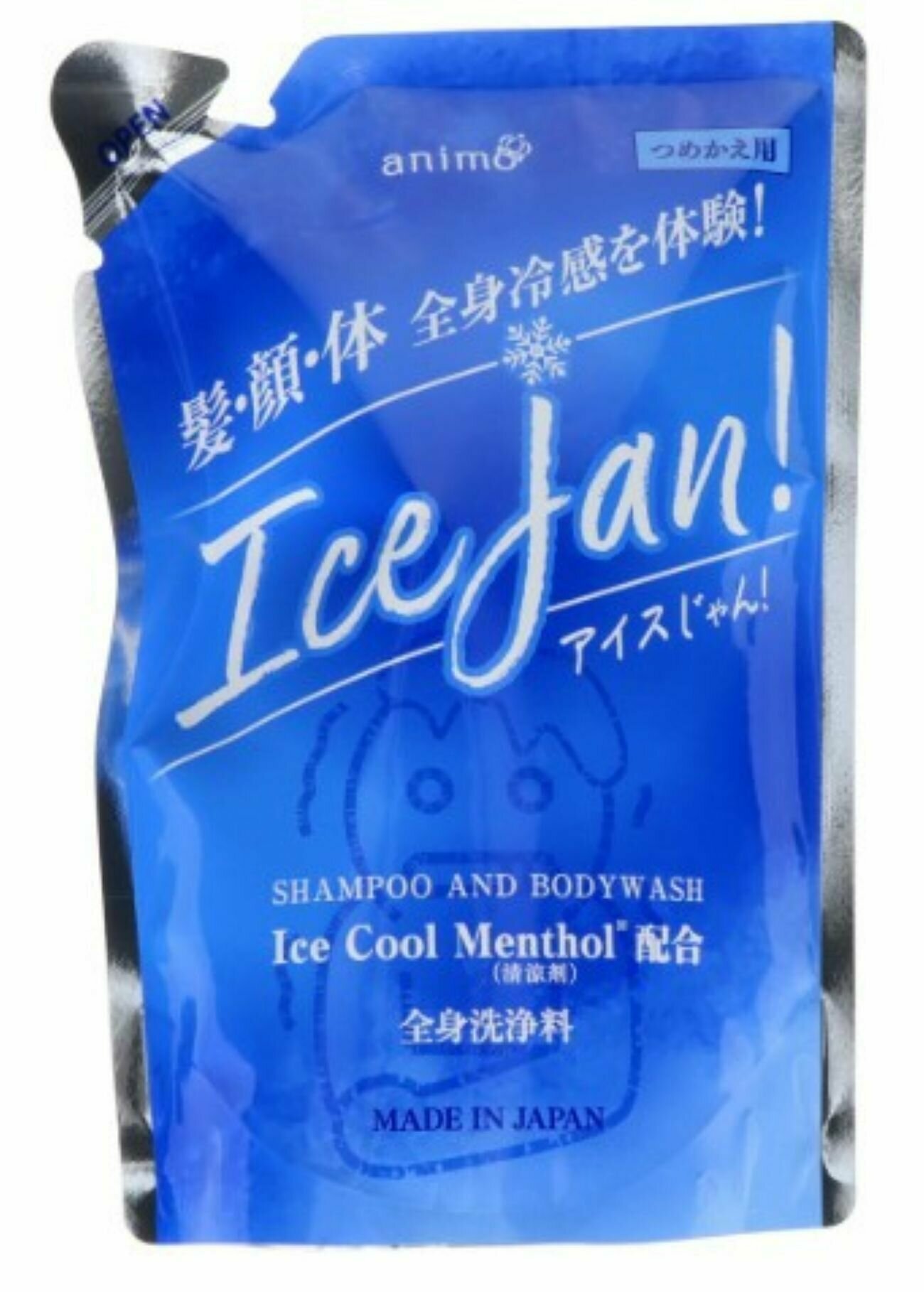 Шампунь и жидкое мыло Rocket Soap Animo Ice Jan! для тела с охлаждающим эффектом, фруктово-цветочный аромат, 350 мл