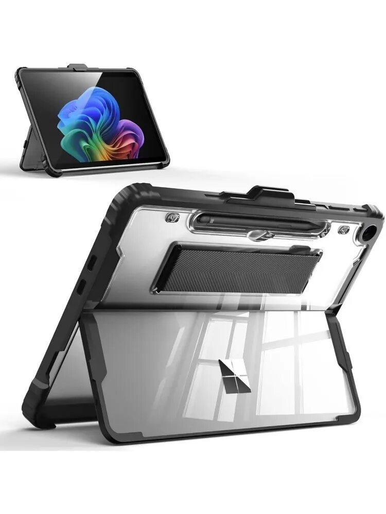 12-дюймовый чехол Microsoft Surface Pro 2025 года выпуска с плечевым ремнем, ремешком для рук, держателем стилуса, прочный, амортизирующий и устойчивый к падениям