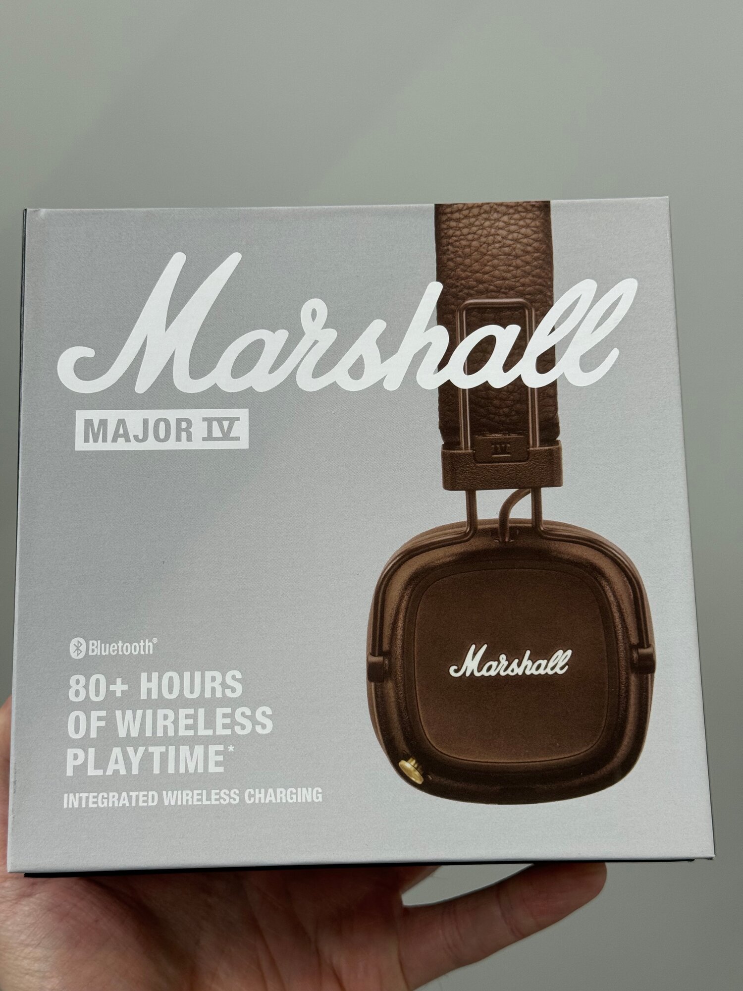 Беспроводные наушники Marshall Major IV , мини джек 3,5 мм, коричневый