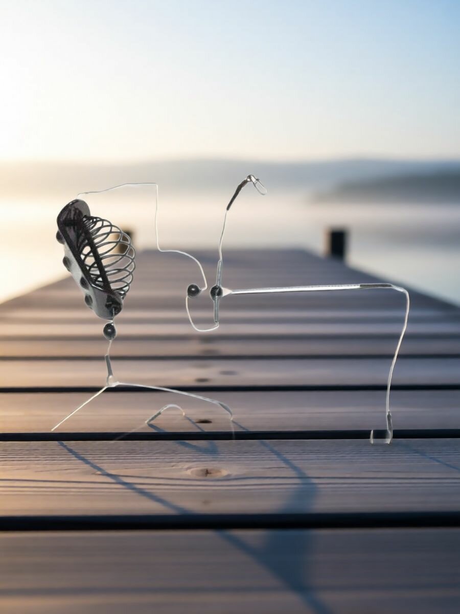 Снасть карповая (77ВСПЛ 60-КМ-ОТВ-3кр.4) корм. всплыв. 60гр, коромысло+отвод, 3кр.№4