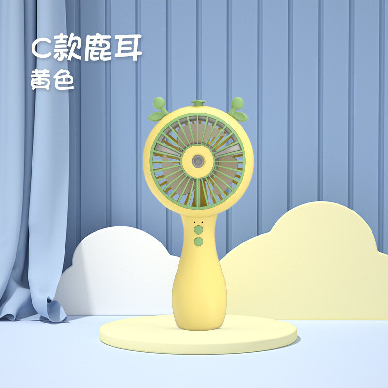 Мини-вентилятор с распылителем, портативный, компактный, USB-заряжаемый, для улицы и офиса, увлажняющий воздух с помощью распыления воды.