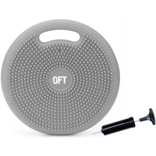Массажно-балансировочная подушка Original Fit.tools с ручкой серая