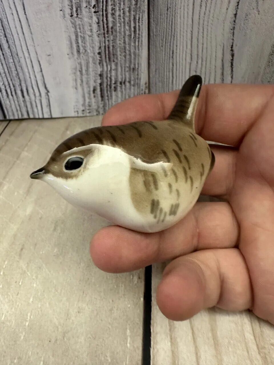 Статуэтка Птичка Крапивничек Лфз ссср винтажная коллекционная редкая