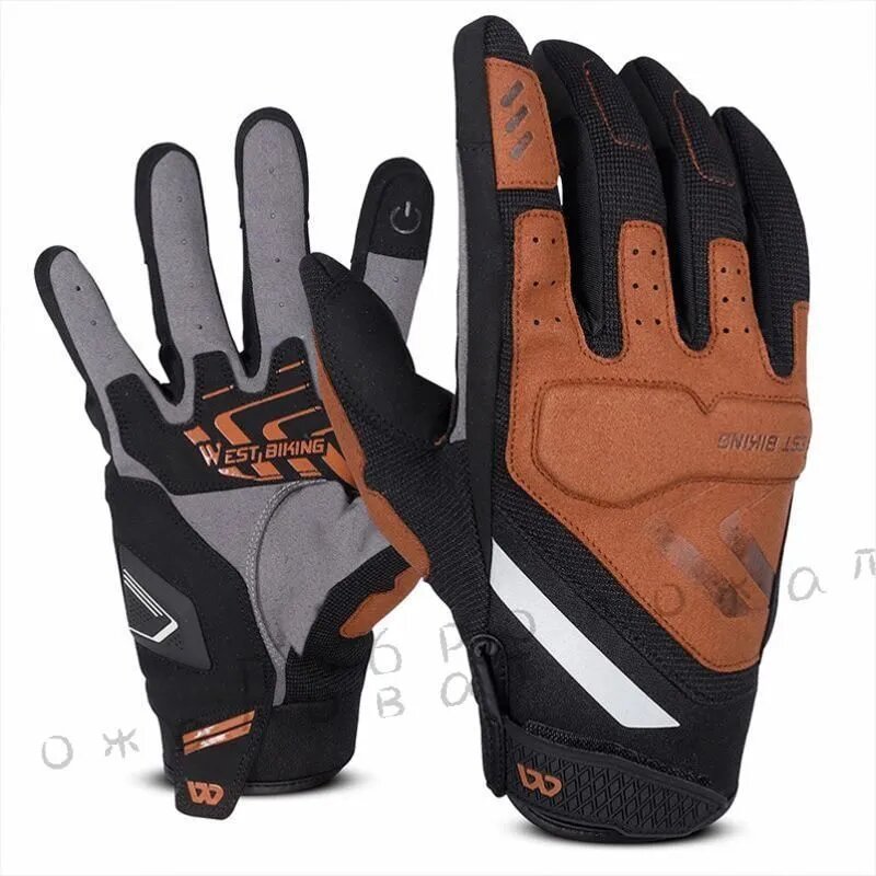 West Biking Перчатки для спорта XL, Коричневый H1D, Полиэстер, Велоспорт