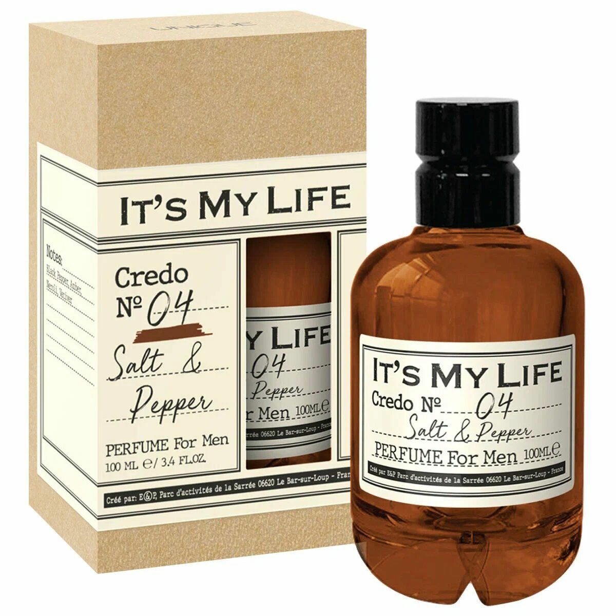 Духи Поли Парфюм Its My Life Credo №4 SALT&PEPPER 100ml (аромат Black Pepper Amber Neroli) для мужчин