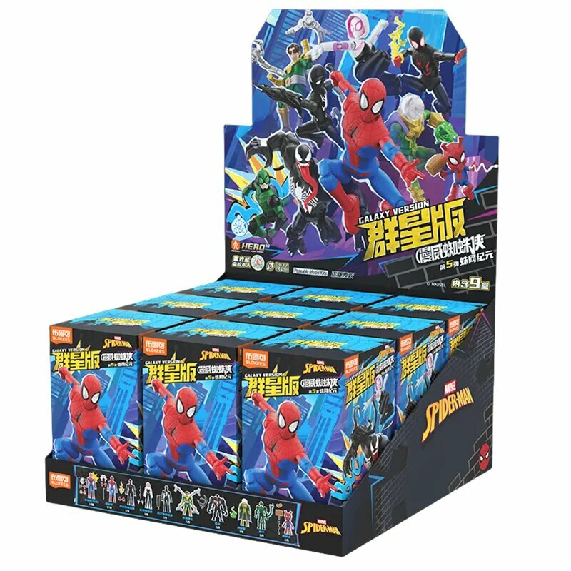 Фигурки BLOKEES Spider-Man коллекция Blind Box 9pcs