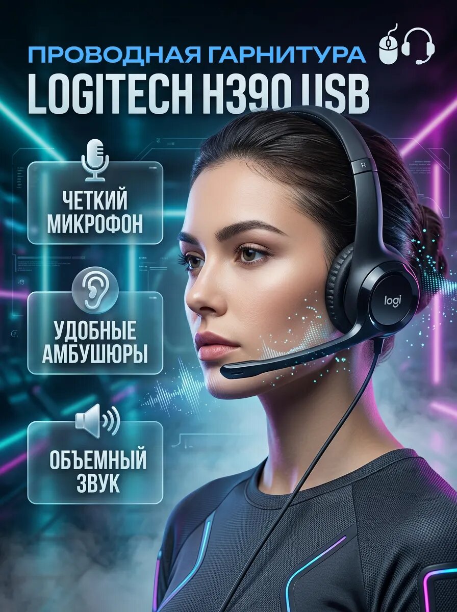 Headset Logitech H390 USB