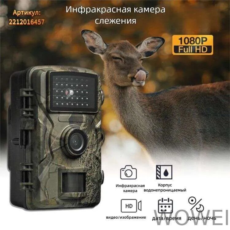 Фотоловушка 1080P Full HD Инфракрасная камера слежения для охоты