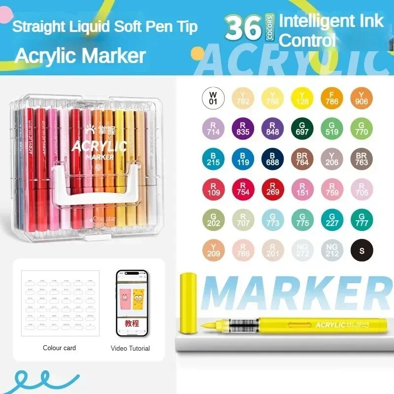 Акриловые маркеры GRASP 120 цветов 36 Colors